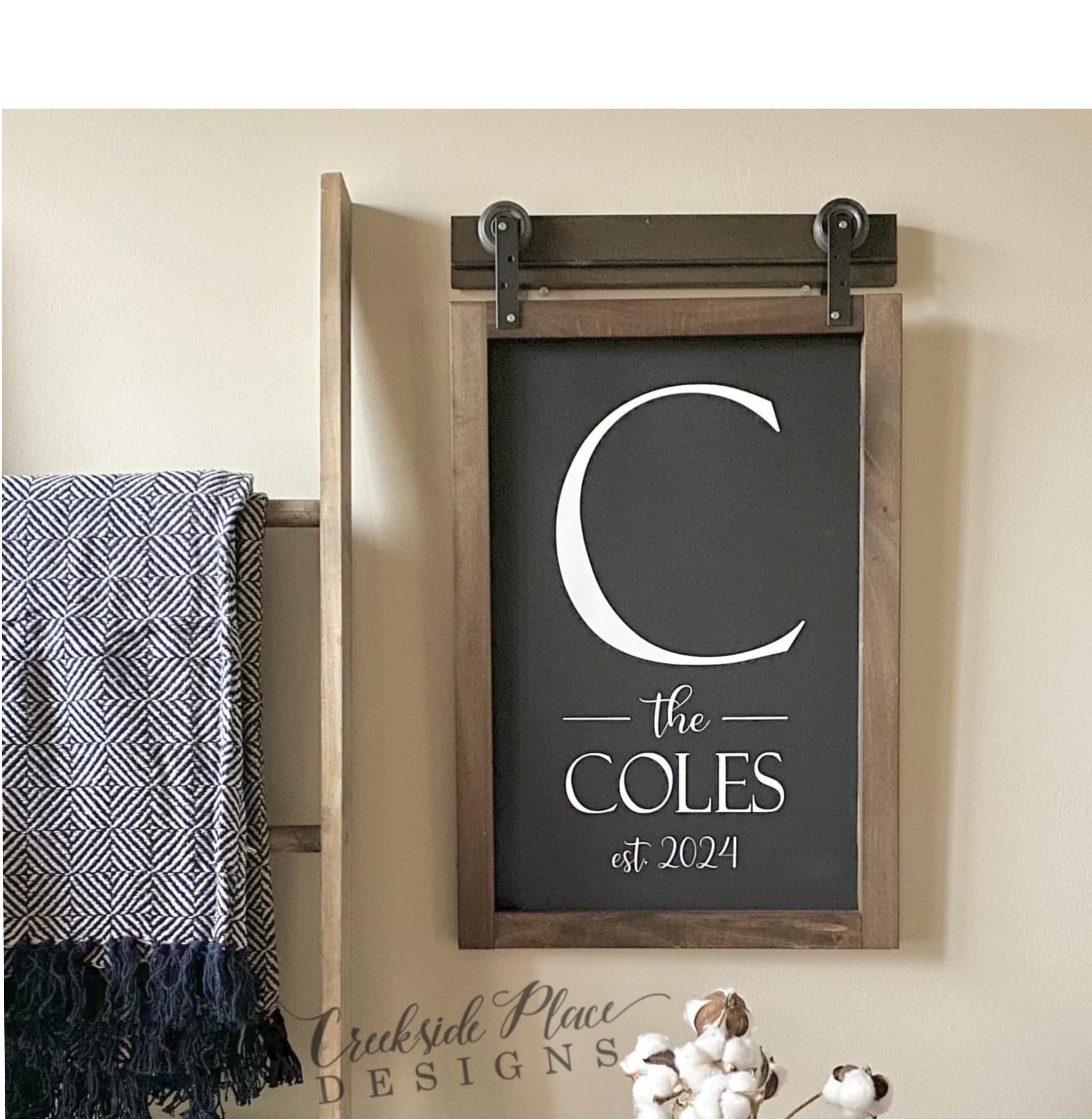Barn Door Family Name Sign | Creekside Place Designs