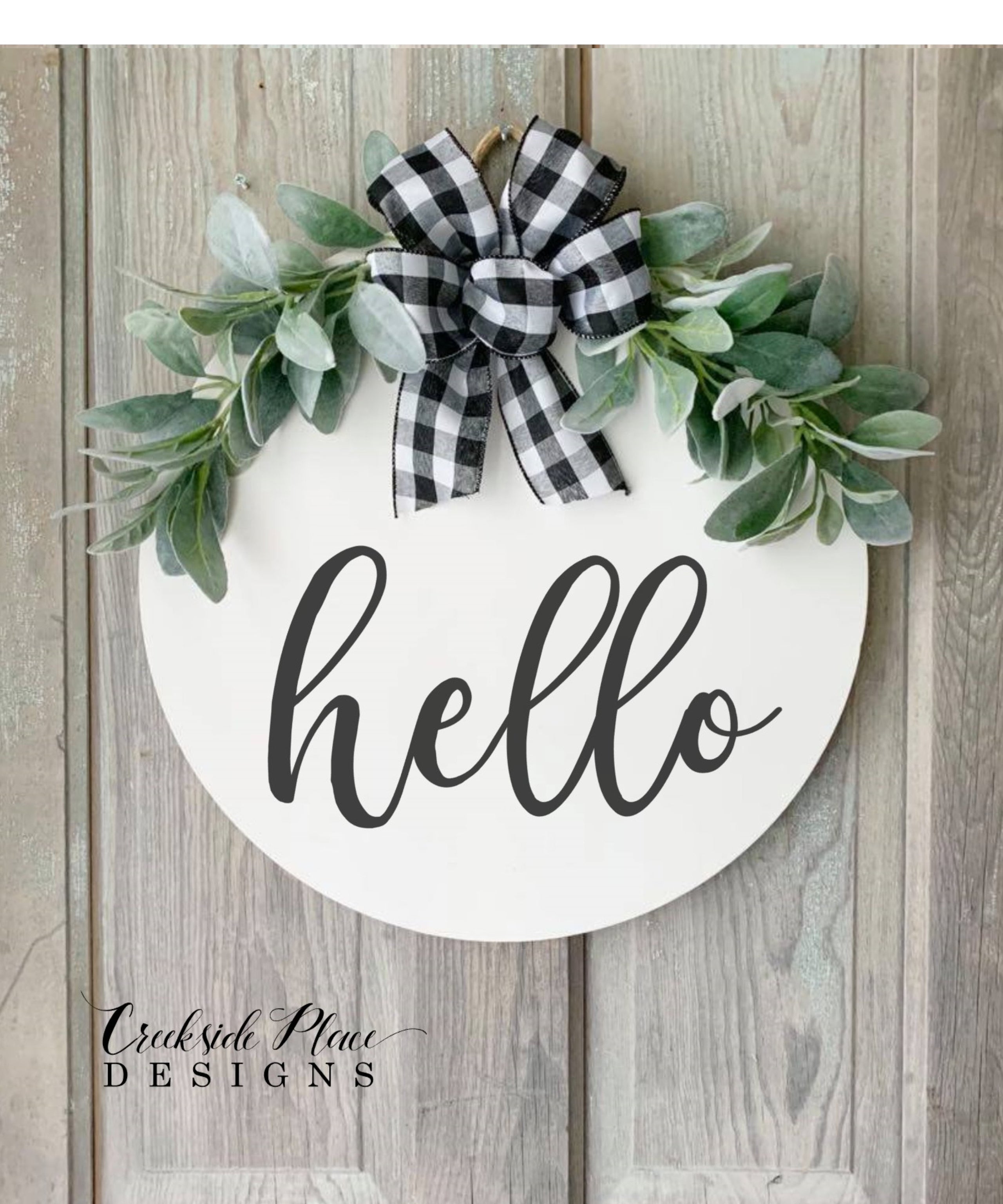 Hello Door Hanger Sign | Creekside Place Designs