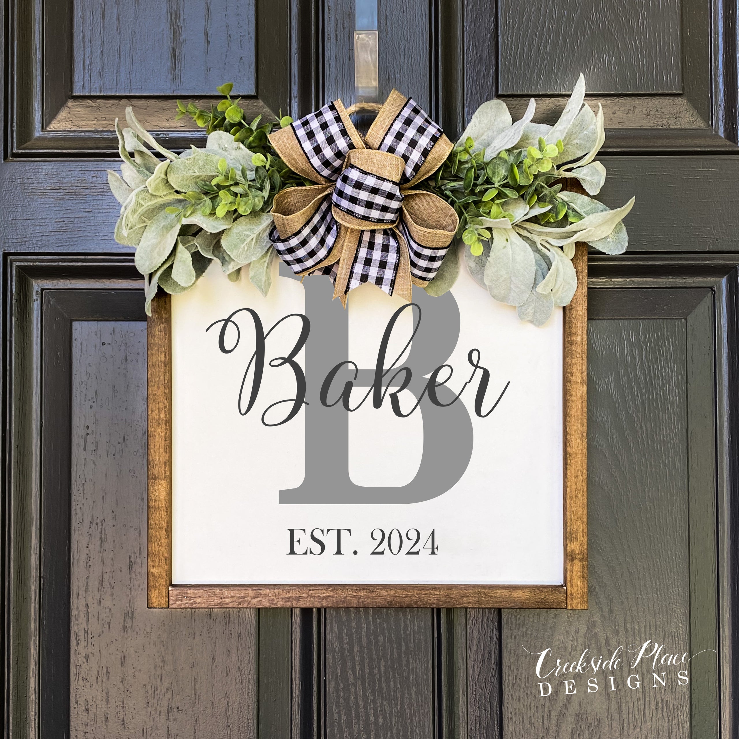 Personalized Door Hanger Sign | Creekside Place Designs