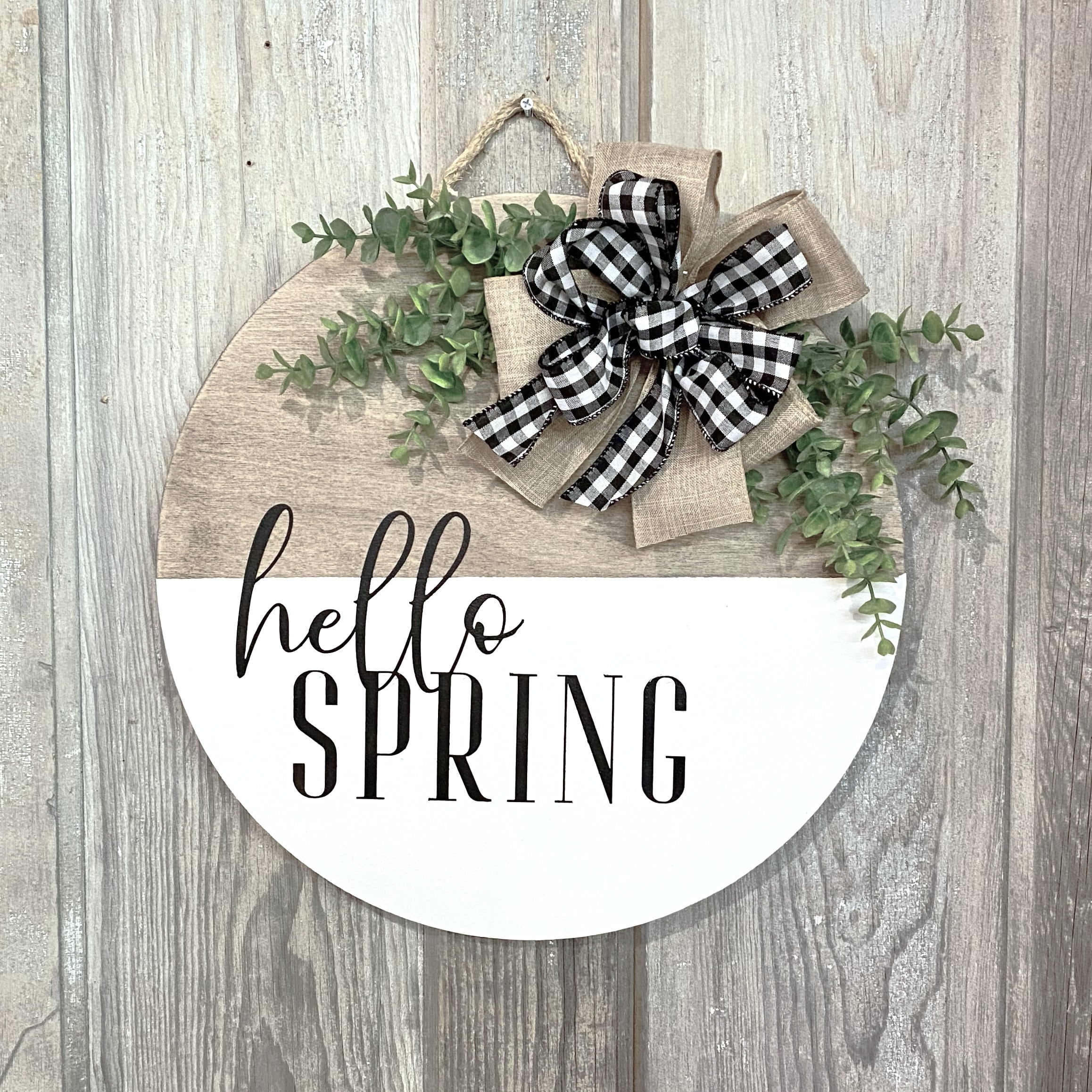 Hello Spring Door Hanger Sign | Creekside Place Designs